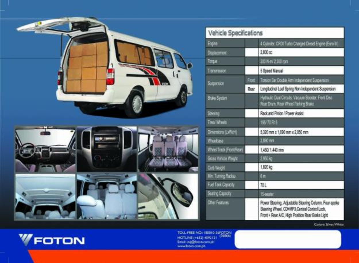 TopWorldAuto >> Photos of Foton View Van - photo galleries