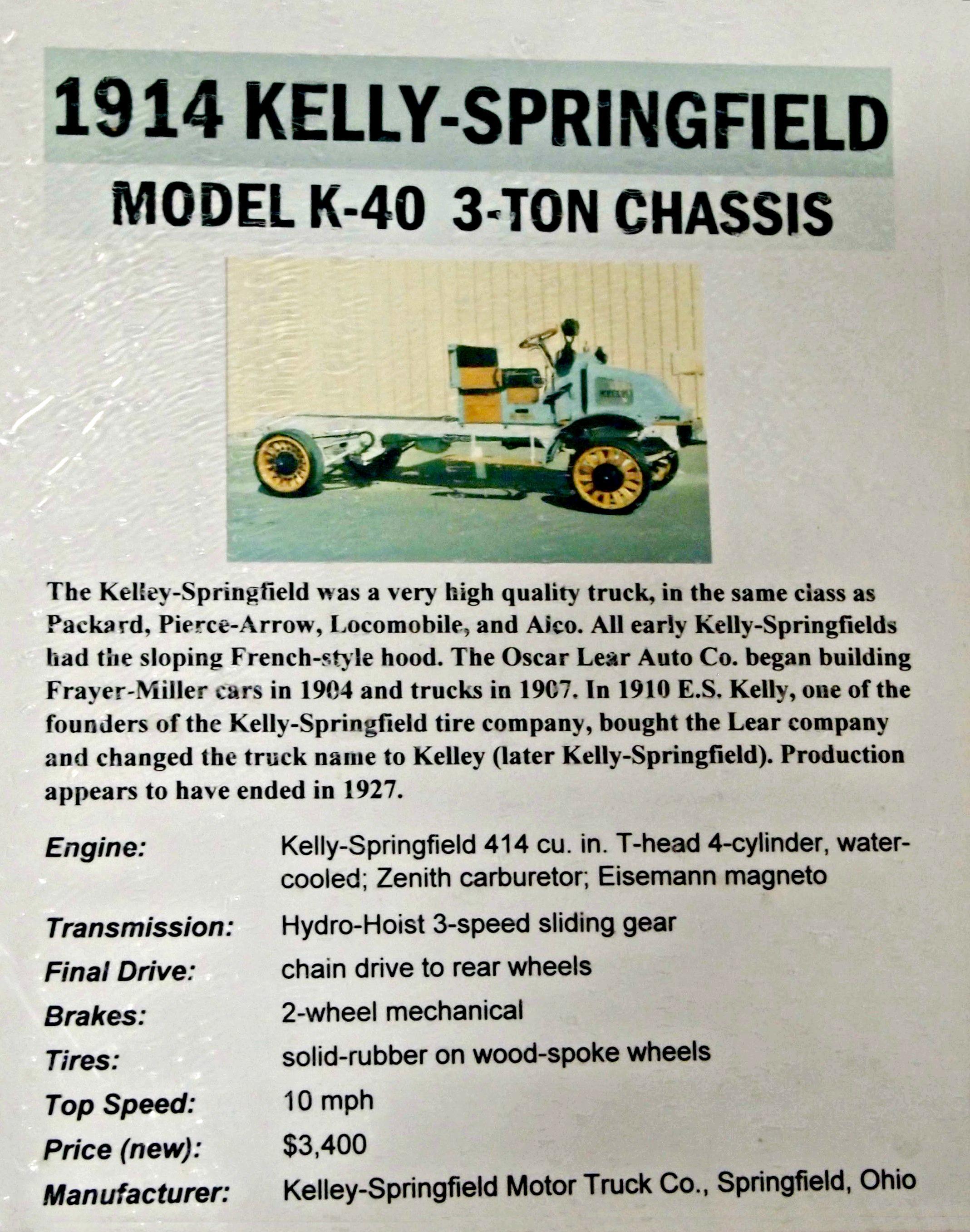 TopWorldAuto >> Photos of Kelly-Springfield Model K-40 3 Ton Chassis ...