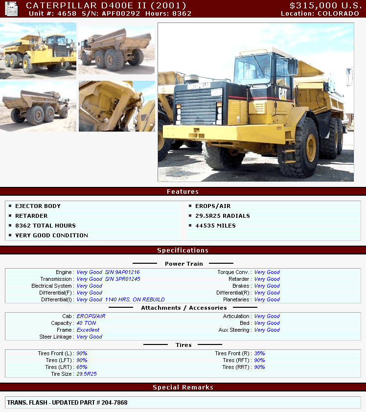 TopWorldAuto >> Photos of Caterpillar 400 - photo galleries